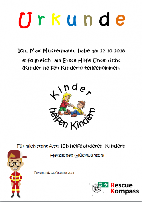Erste Hilfe Kurs (Kinder helfen Kindern) "Die Ersthelfer von Morgen ...